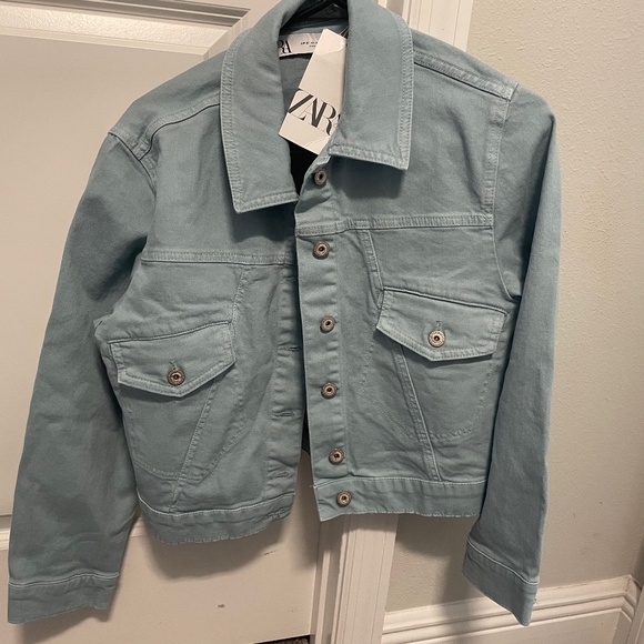Zara | Jackets & Coats | Zara Blue Jacket New With Tags | Poshmark